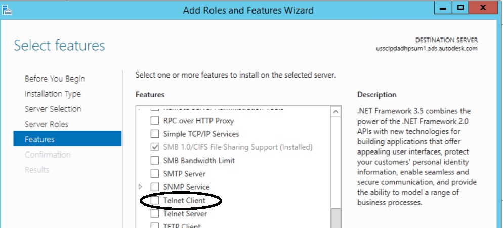 Various options to enable the Telnet client and other methods to check ...