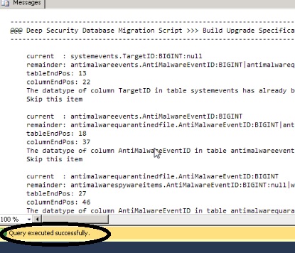Manually updating the Deep Security Manager (DSM) database before ...